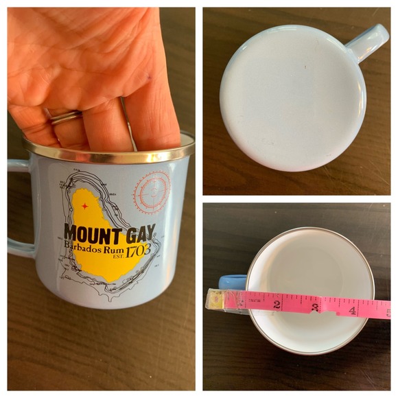 Mount Gay | Dining | Mount Gay Barbados Rum Metal Camp Mug Blue Yellow ...